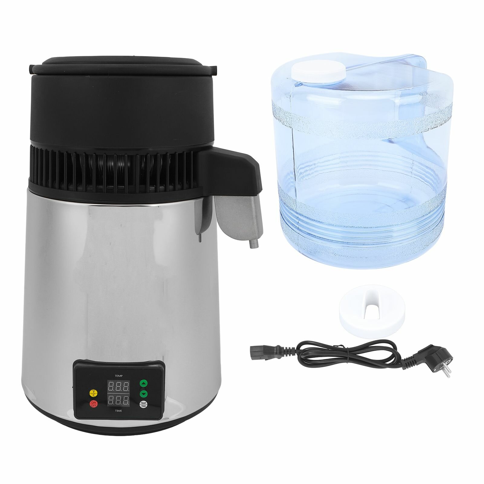 Дистиллятор воды 4Л, 750 Вт, нержавеющая сталь, двойная настройка температуры, EU