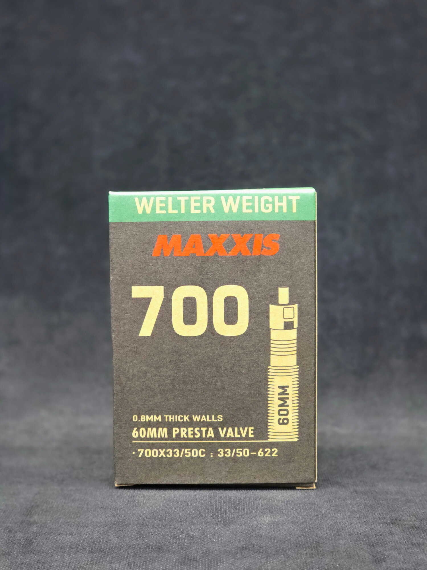 Камера велосипедная Maxxis WelterWeight, 700x33/50c, 60 мм, тип ниппеля - presta (велосипедный)