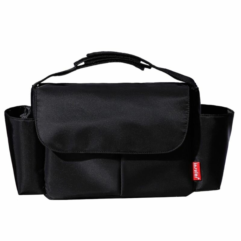 Сумка для коляски большой емкости, сумка мамы-элегантный черный