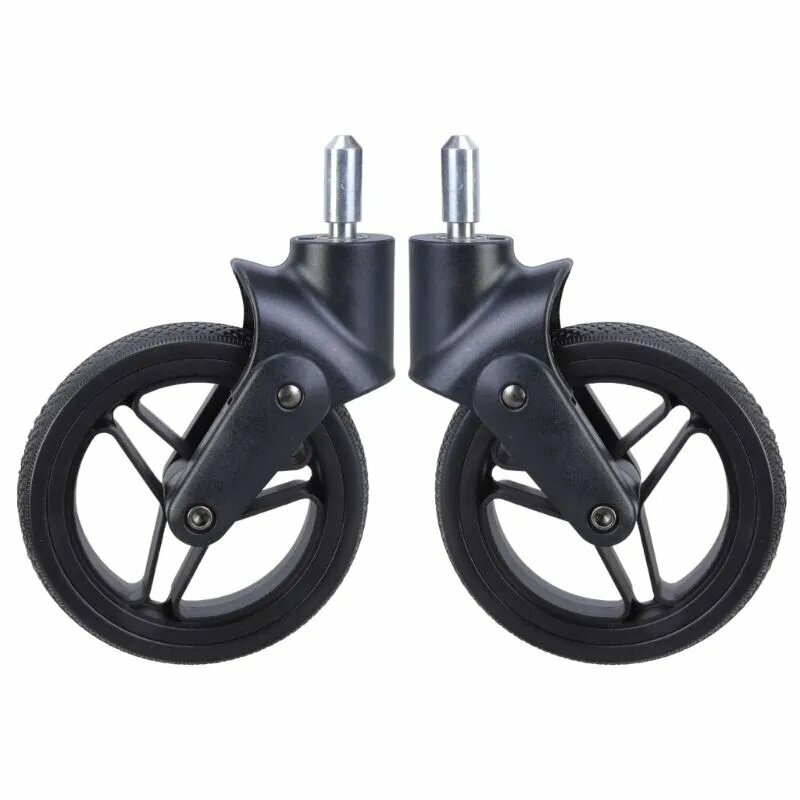 Колеса для аксессуаров для коляски (1 пара)-черный комплект нескользящих передних колес