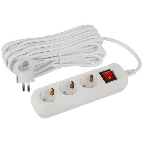 Удлинитель 3х10м с заземл. с выкл. ПВС 3х1 UDL-16-3100-ES Greenline Эра, ЭРА Б0065040 (1 шт.)