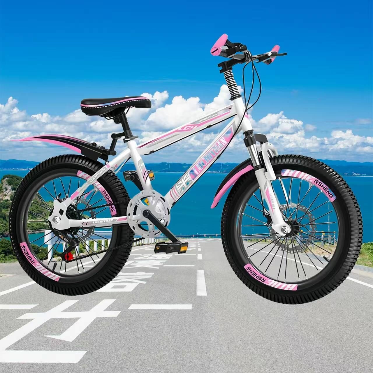 Двойные дисковые тормоза + передняя подвеска Мальчики и девочки, 6-17 лет, горный велосипед с регулируемой скоростью двойные дисковые тормоза + передняя подвеска