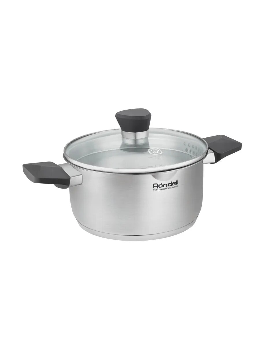 Кастрюля Strike Grey Ultra RDS-1947 2л. (с крышкой) стальной