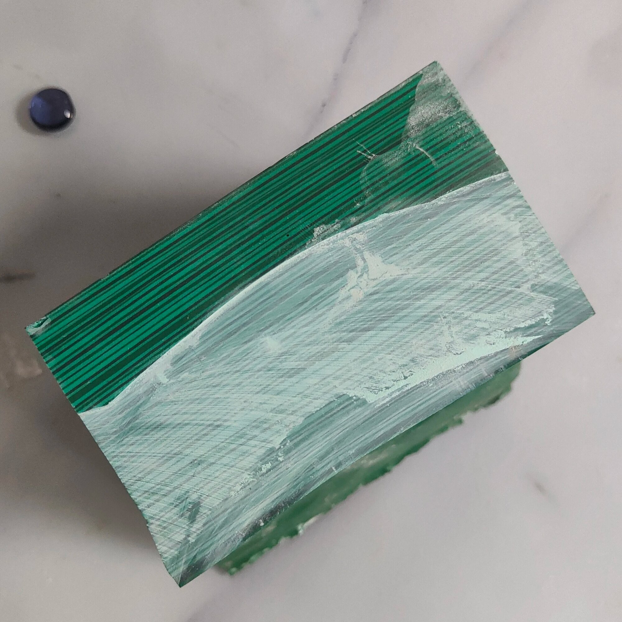 Синтетическая бирюзовая плита для рукоделия Изумрудный, Malachite