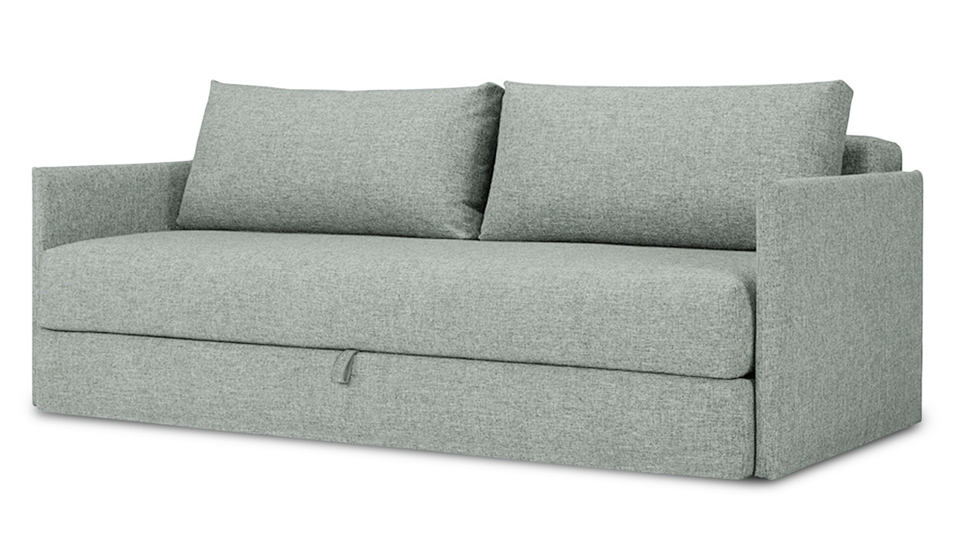 Диван Коя Лайт Strong Plus 02 NOW 208x94x80 см, зеленый Рогожка, еврокнижка Фиеста