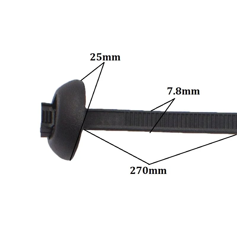 30 шт, фиксированная стяжка для автомобильного кабеля, 30x Number 8