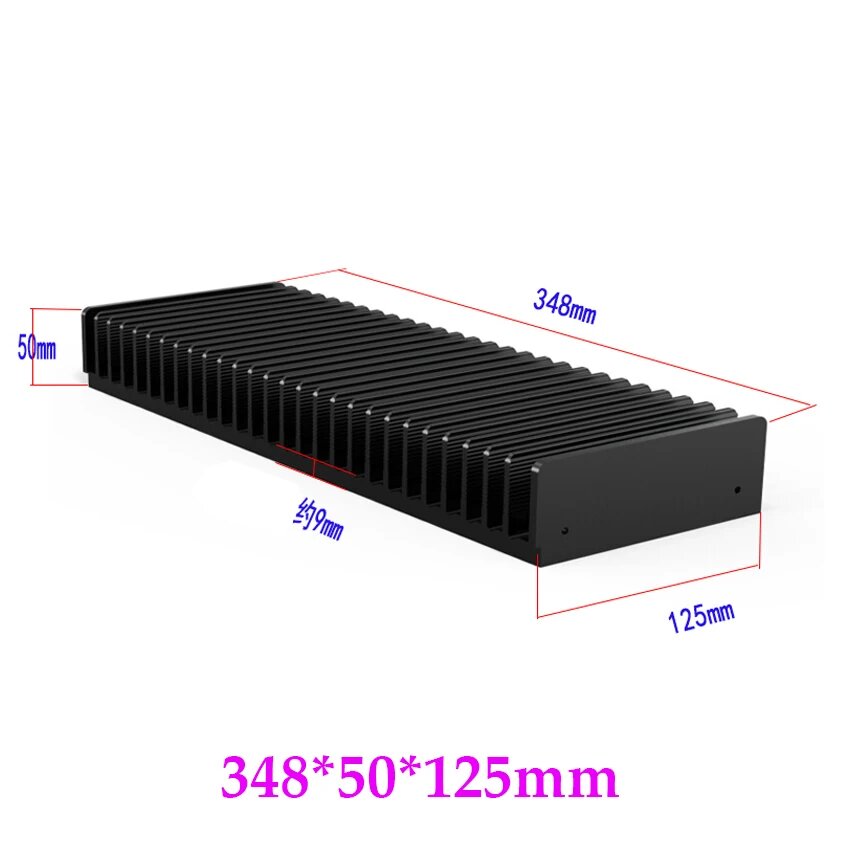 Радиатор для усилителя TOKBAN 348x50x125mm