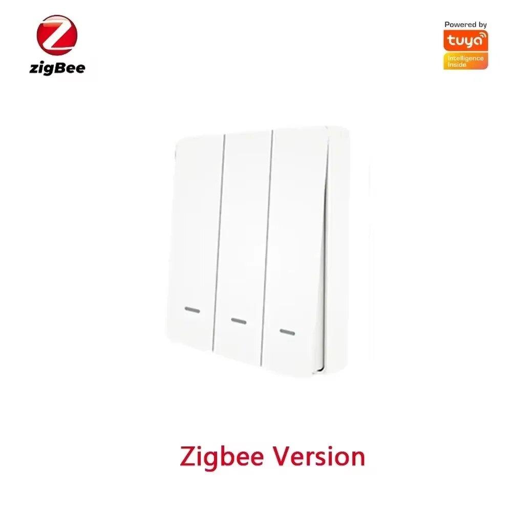 Беспроводной переключатель сцен Tuya Zigbee, умная кнопка, контроллер освещения сцены 1/2/3Gang, приложение Smart Life, сценарий автоматизации Alexa