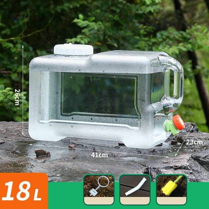 Канистра для воды с краном 20 литров прочная и удобная для пикников, дачи и рыбалки