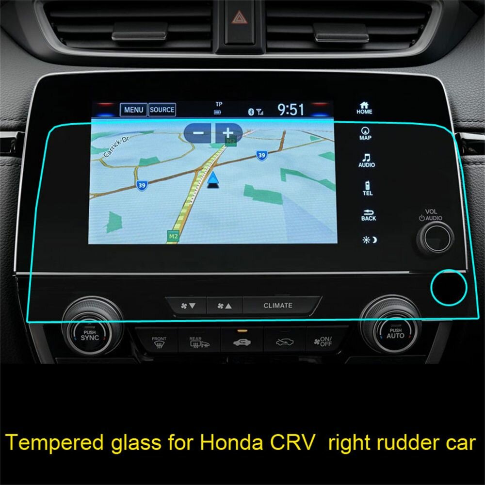 7-дюймовая пленка из закаленного стекла для автомобильной навигации для Honda CR-V CRV 18-21