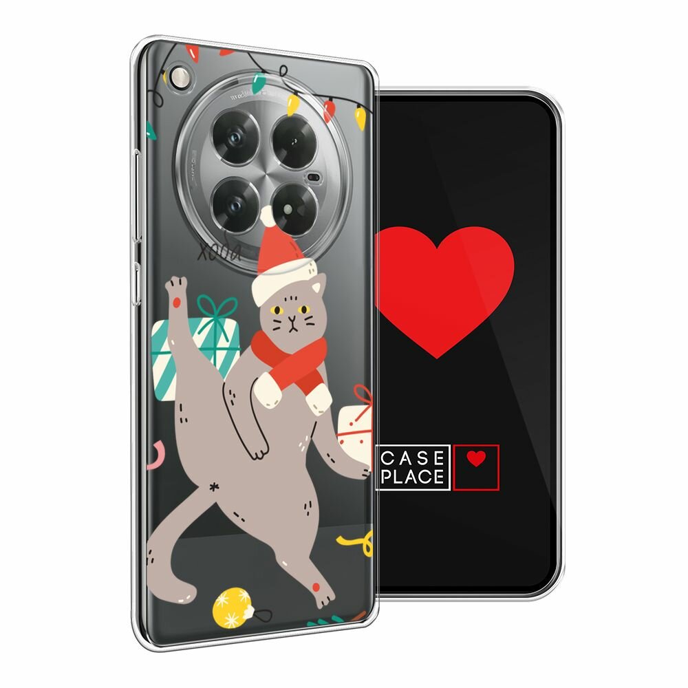 Чехол на Infinix Zero 40 5G / Инфиникс Зеро 40 5G с принтом Новогоднее хоба, прозрачный — фото 1