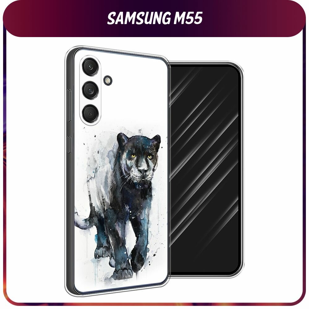 Чехол на Samsung Galaxy M55 / Самсунг M55 с принтом "Пантера арт 3"