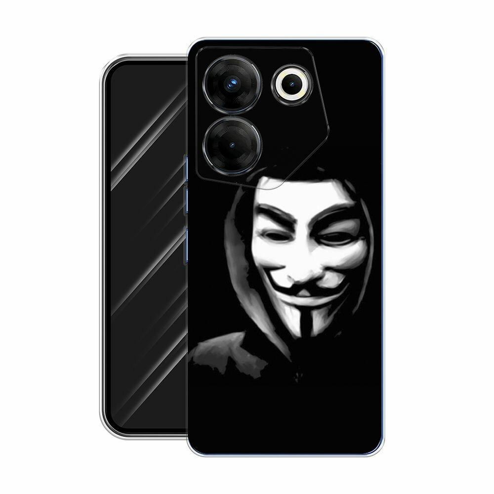 Чехол на Tecno Camon 20 Pro 5G / Текно Камон 20 Про 5G с принтом "Анонимус" — фото 1