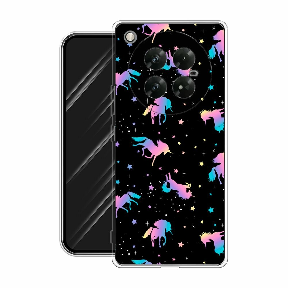 Чехол на Infinix Zero 40 5G / Инфиникс Зеро 40 5G с принтом "Единороги градиент" — фото 1