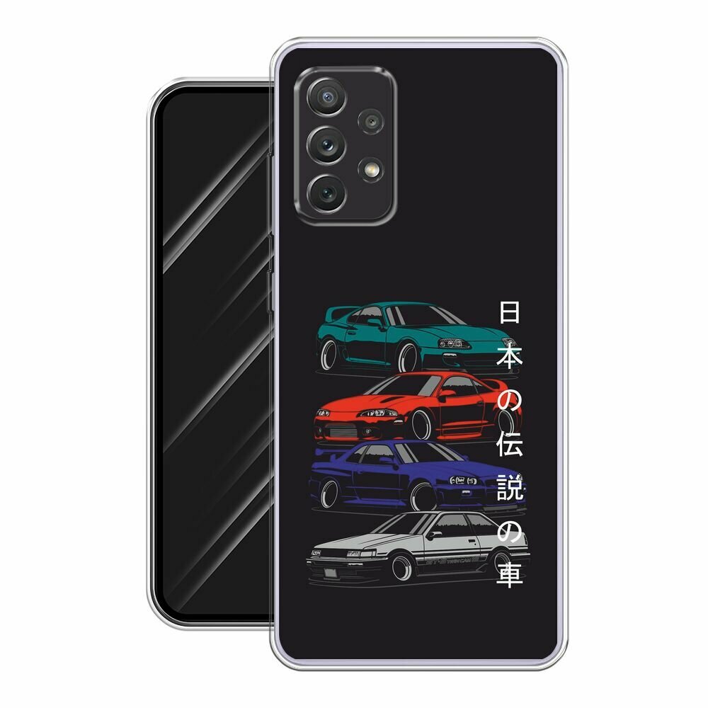 Чехол на Samsung Galaxy A73 / Самсунг Галакси А73 с принтом "JDM Legend cars" — фото 1