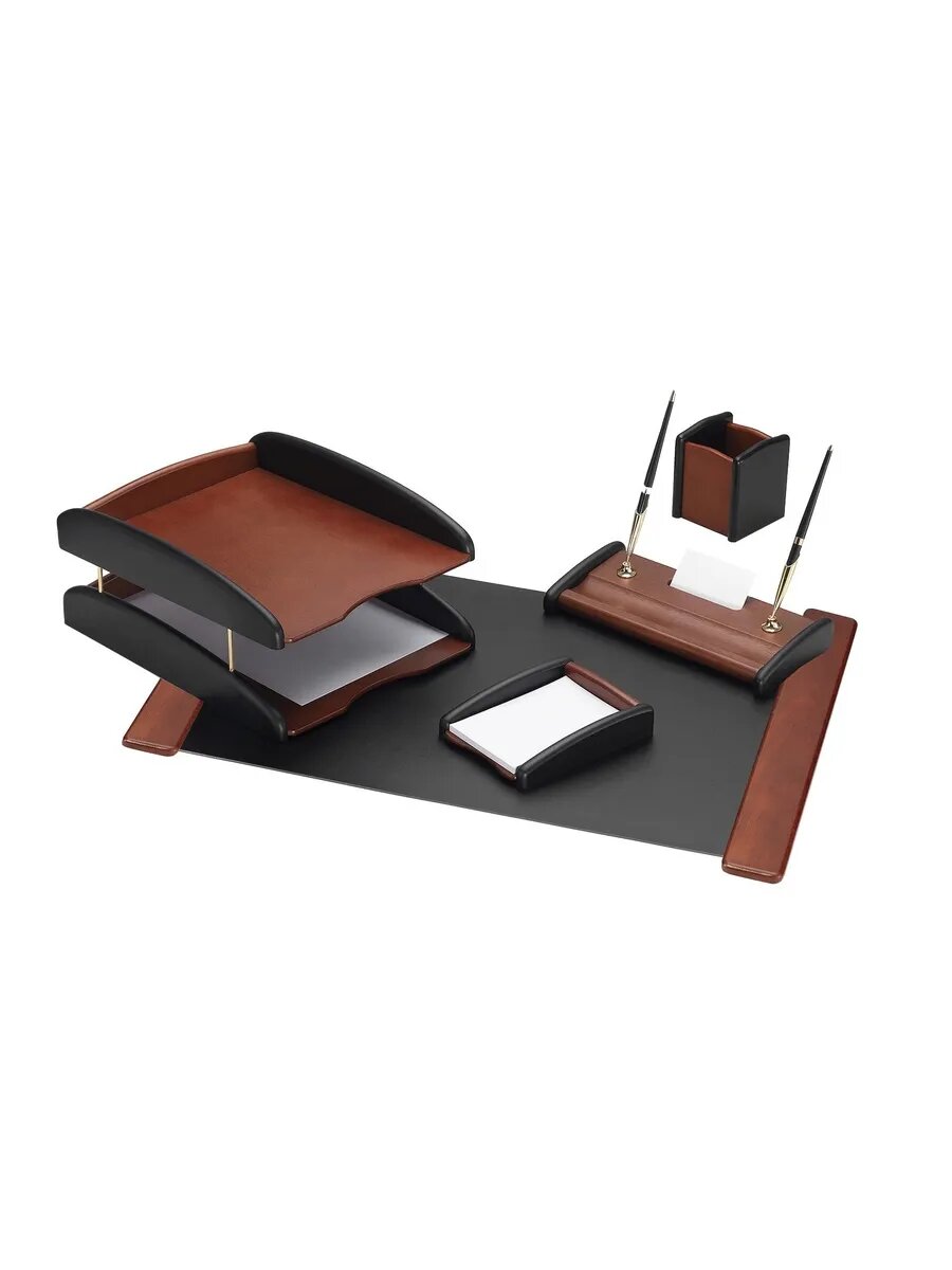 Настольный набор RS5M-3A (5 предметов) черный/коричневый