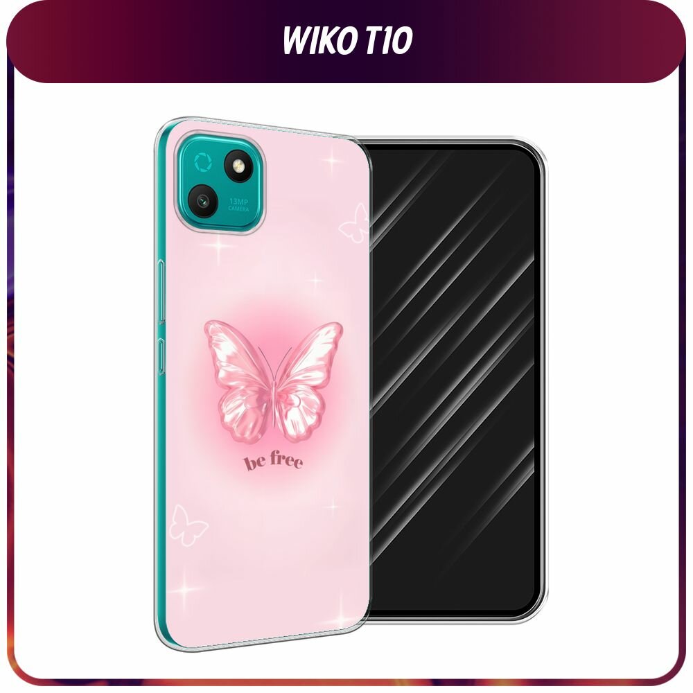 Чехол на Wiko T10 / Вико Т10 с принтом "Be free butterfly 1"