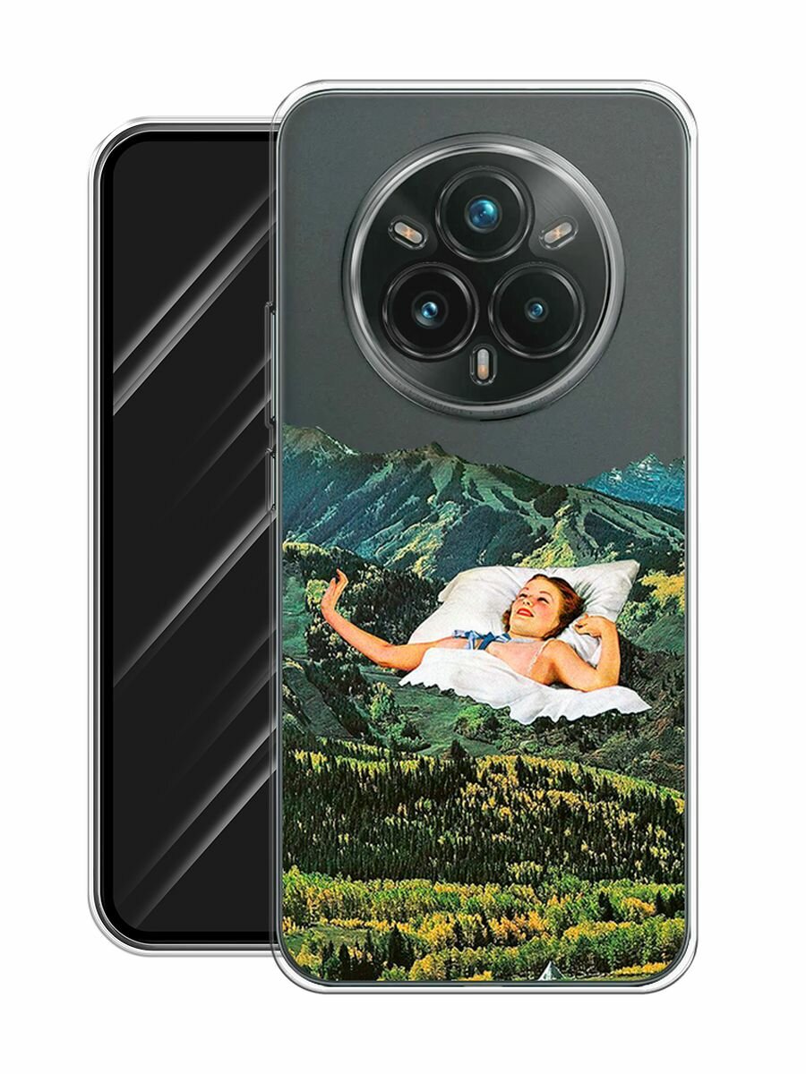 Чехол на Realme 14 Pro / Реалми 14 Про с принтом Good morning, my darling, прозрачный — фото 1