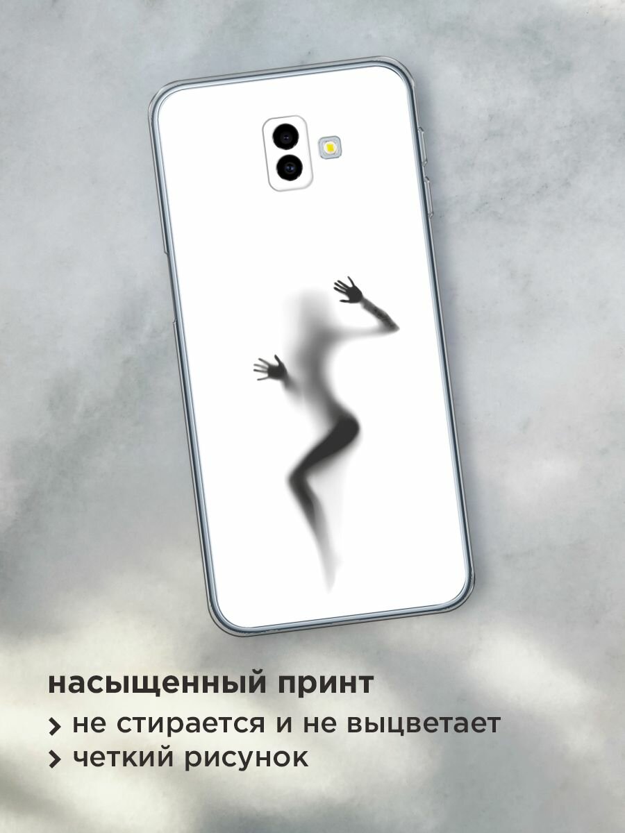 Чехол на Samsung Galaxy J6 + / Самсунг Галакси J6 Плюс 2018 с принтом "Девушка в душе" — фото 1