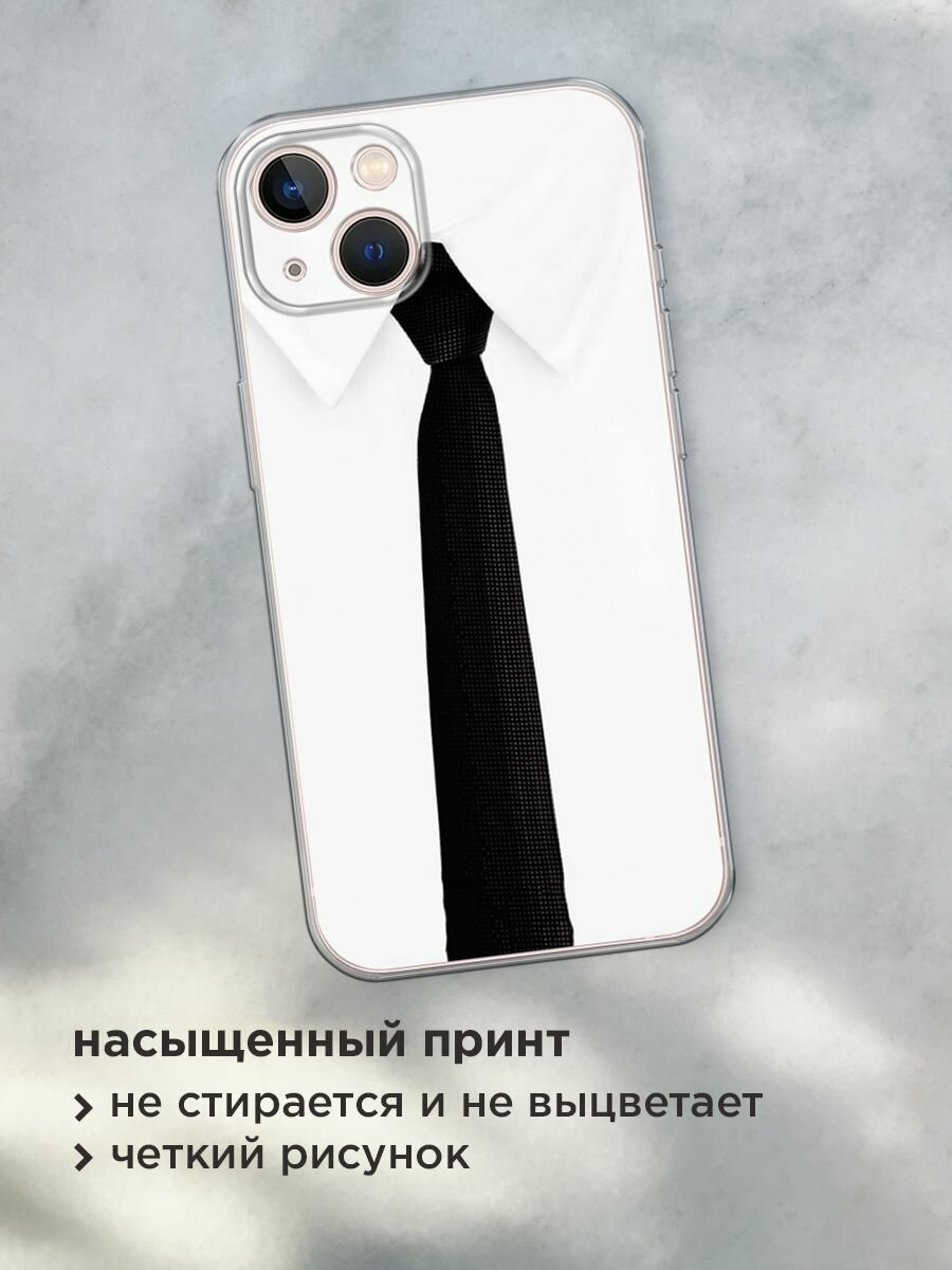 Силиконовый чехол на Apple iPhone 13 / Айфон 13 с принтом "Галстук" — фото 1