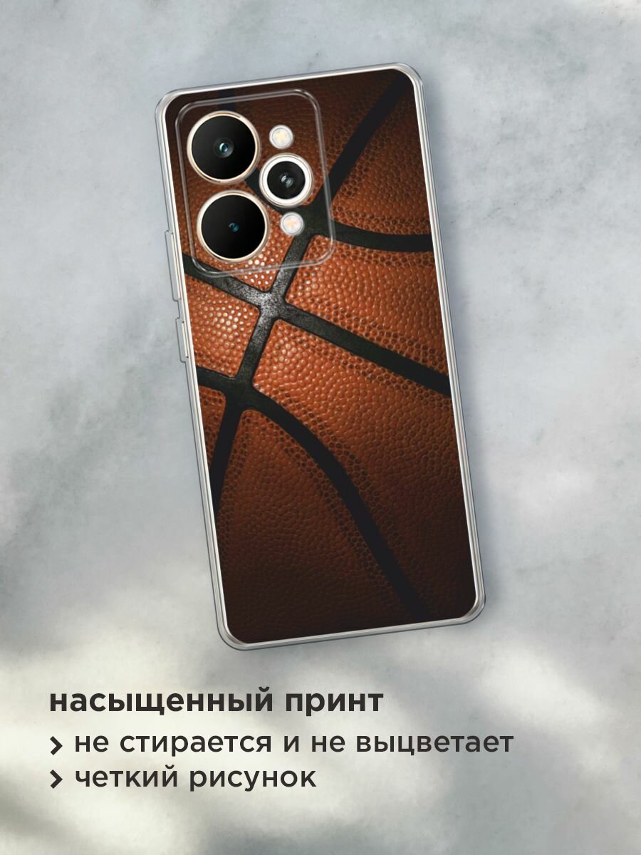 Чехол на Realme 15 Pro / Реалми 15 Про с принтом "Баскетбольный мяч" — фото 1