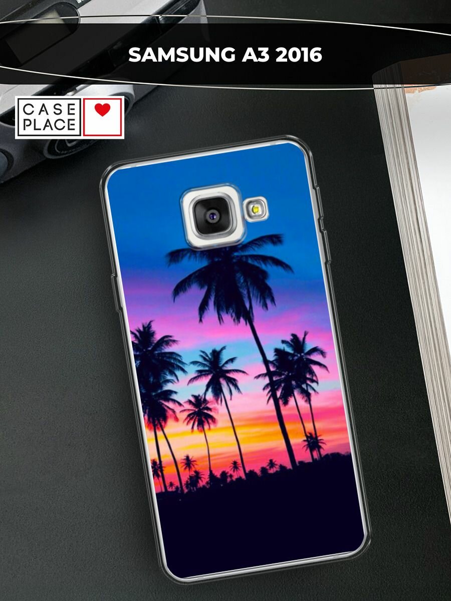 Чехол на Samsung Galaxy A3 2016 / Самсунг Галакси А3 2016 с принтом "Закат 5"
