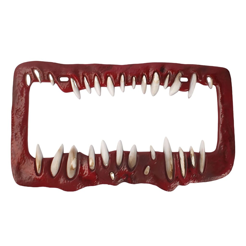 Чехлы для номерных знаков Anime Teeth Крутые Рамки для автомобильных номеров Жуткие Зубчатые Чехлы Для номерных знаков Просты в использовании для любого автомобиля