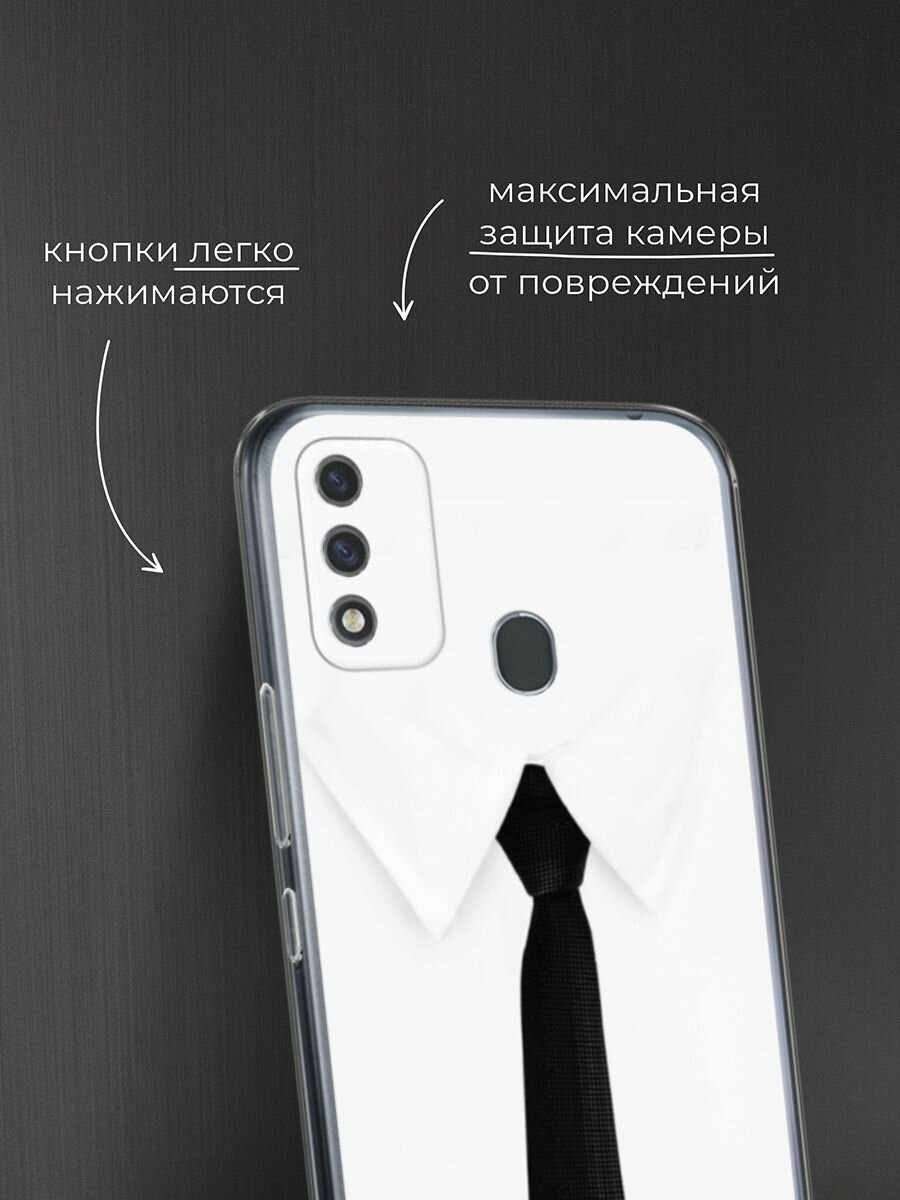 Силиконовый чехол на Itel A48 / Ител А48 с принтом "Галстук" — фото 1