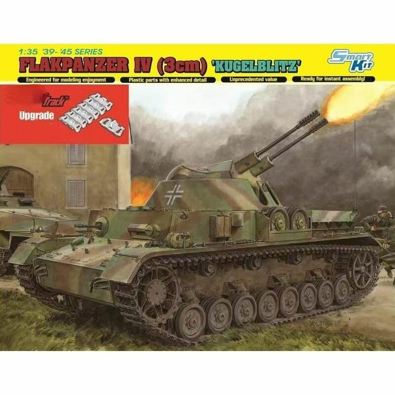 DRAGON 6889 1/35 Flakpanzer IV (3cm) 'Kugelblitz' & Tracks сборная модель танка