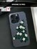 Чехол на Apple iPhone 15 Pro / Айфон 15 Про с принтом "Цветы с черными листьями"