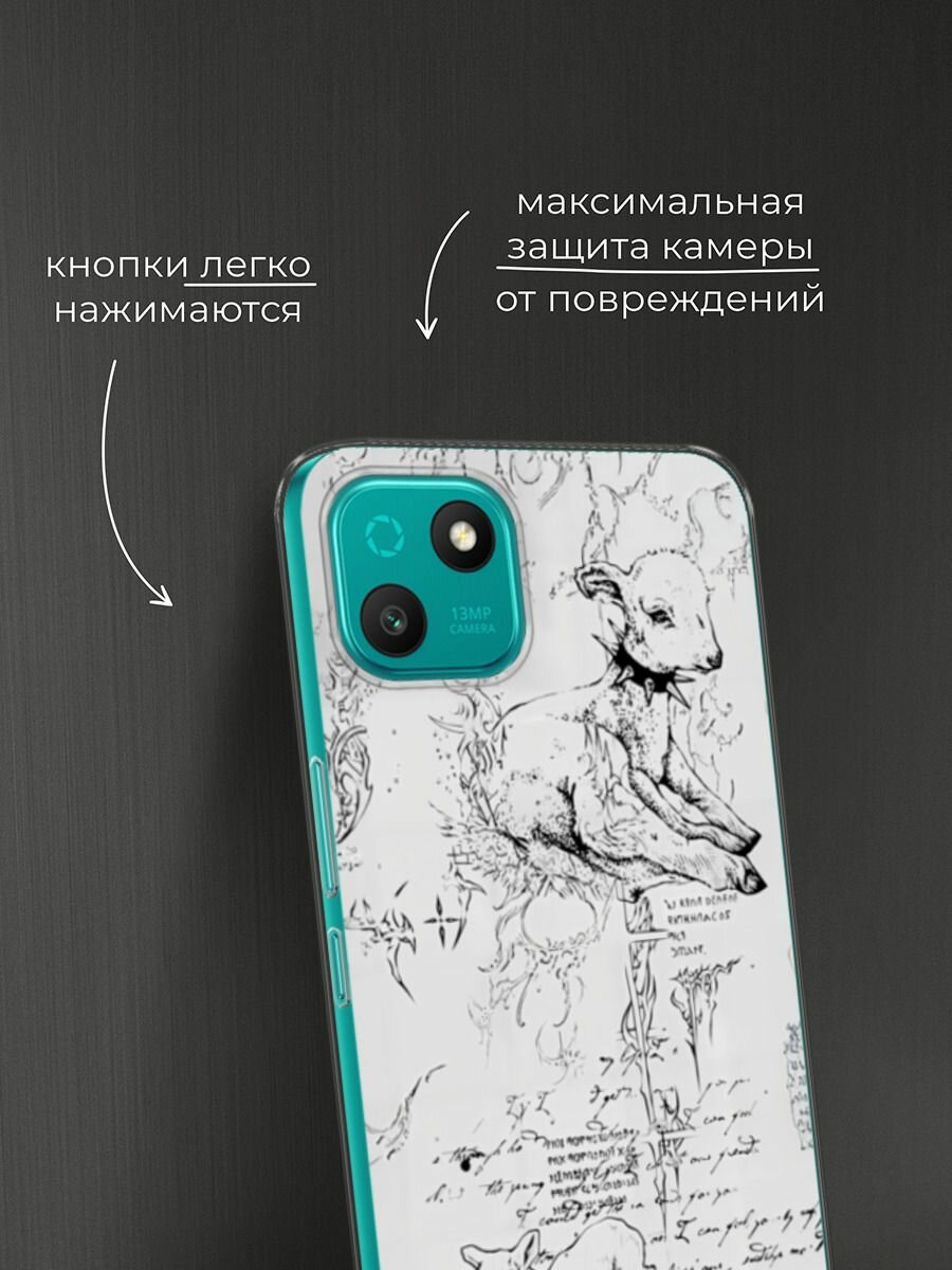 Силиконовый чехол на Wiko T10 / Вико Т10 с принтом "Готический ягненок" — фото 1