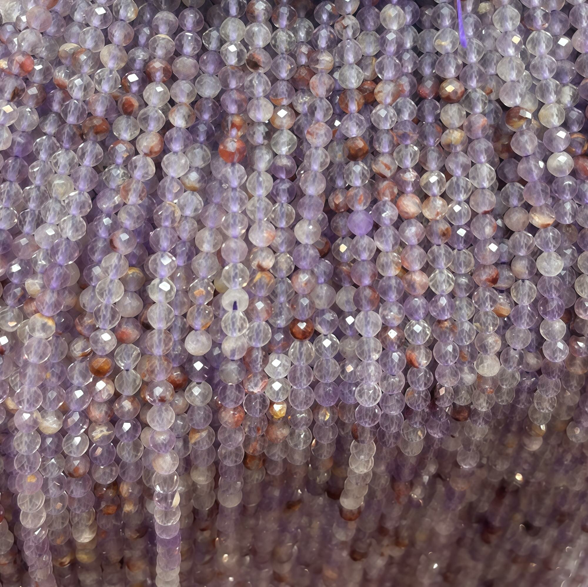 Бусины каменные, лодолит, граненый, 3.5мм, 120 шт, низка