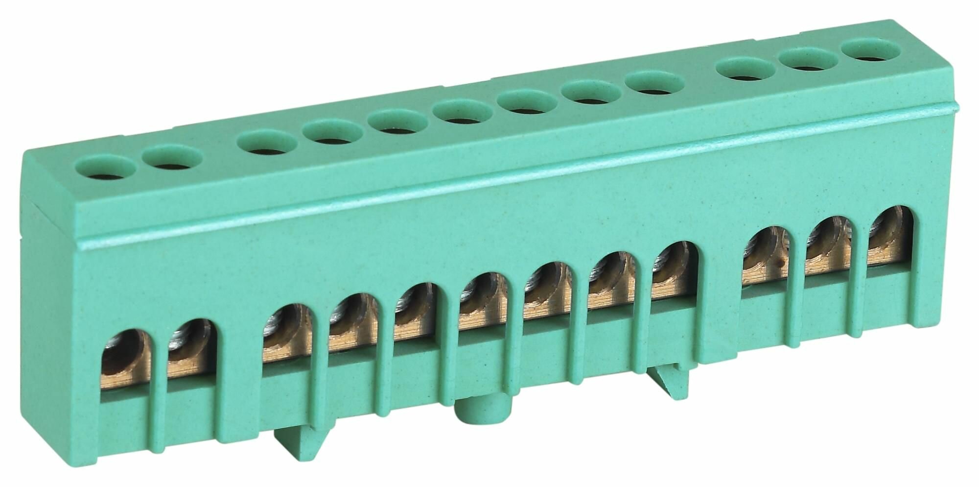 Шина соединительная Эра ШНИ-6х9-12-Д, NO-224-104, PE земля в изолированном корпусе, на DIN-рейку, зеленый