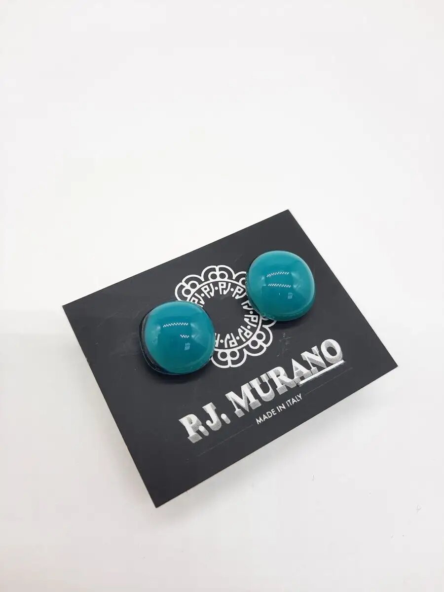 Серьги пусеты, стекло, муранское стекло