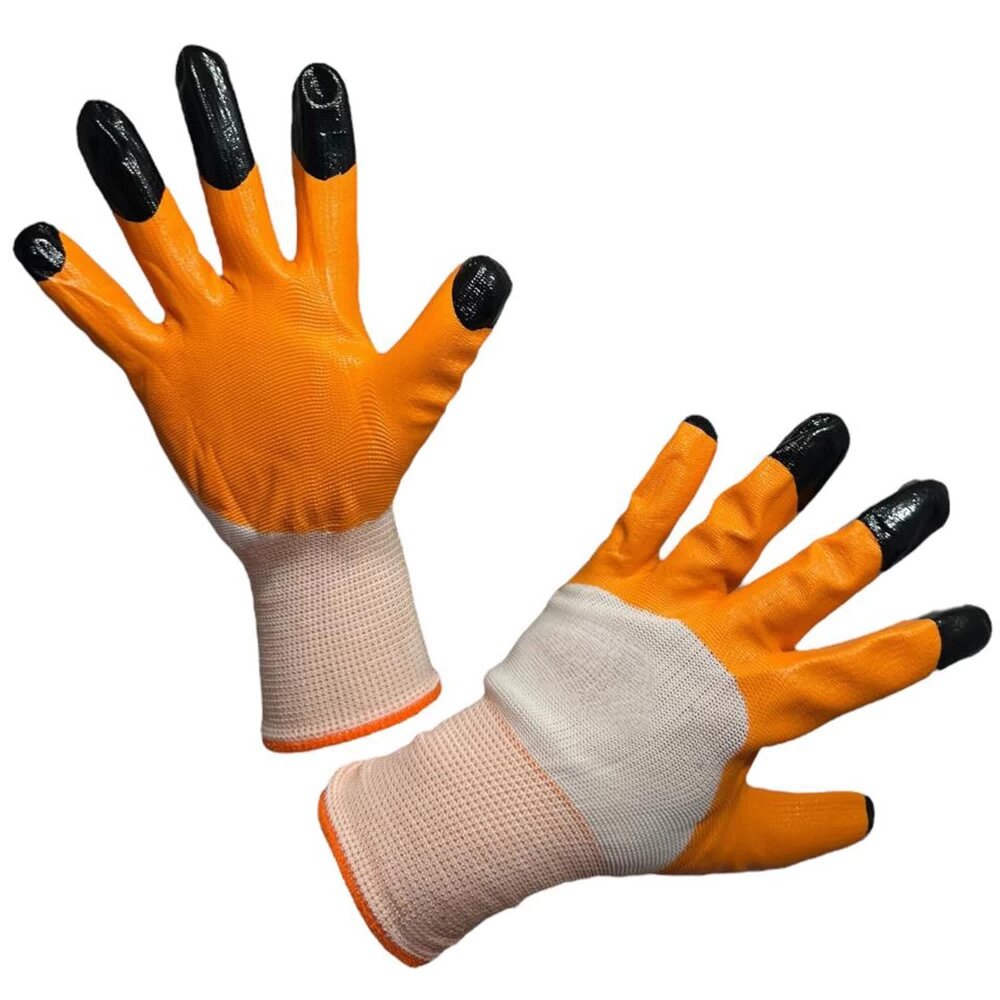 Перчатки полиэстеровые с нитриловым обливом белые 10 (XL) 003-17