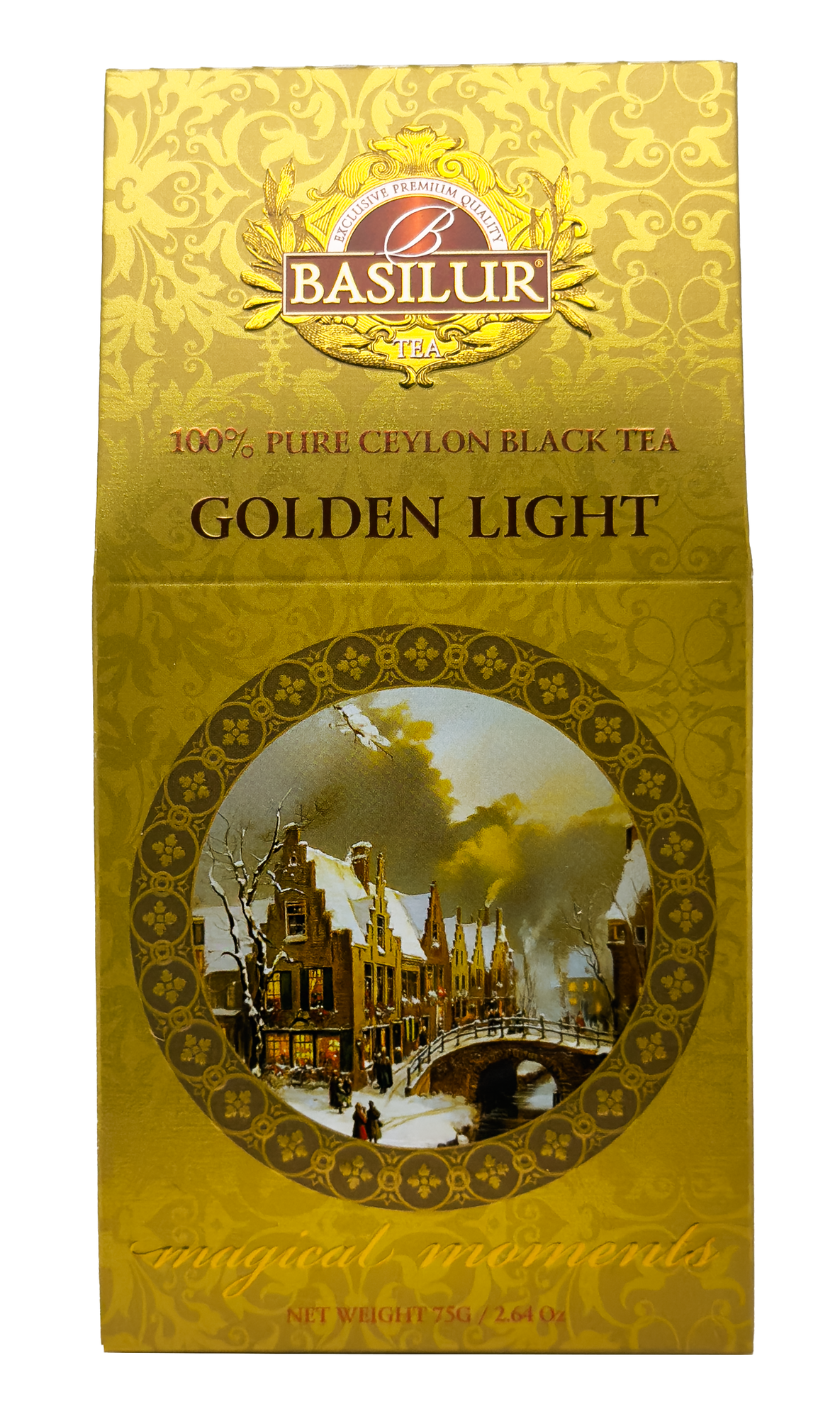 Чай Basilur Golden Moments 75гр, подарочная упаковка, для заварочного чайника, листовой