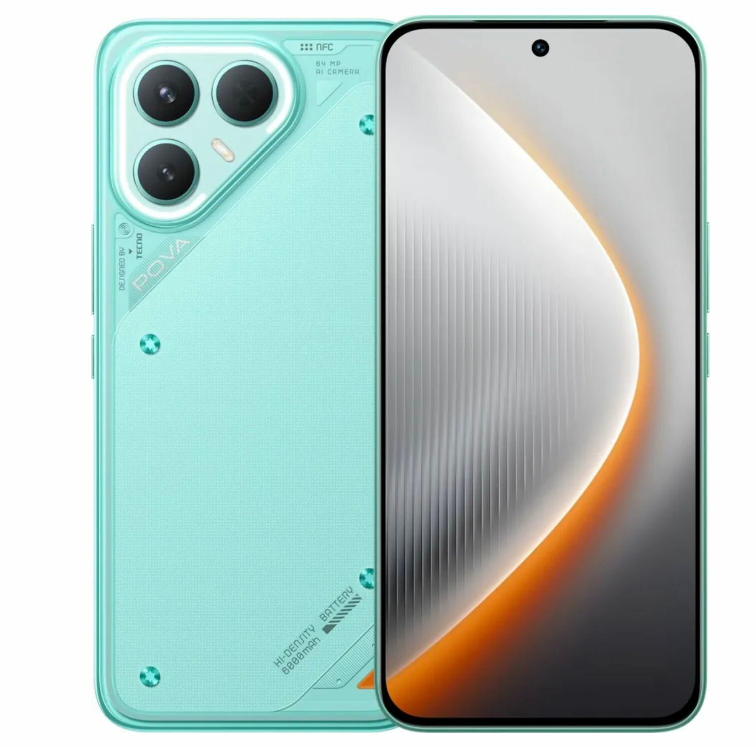Смартфон Tecno Pova 7 Pro 5G 12/256 ГБ Ростест, Dual nano SIM, зеленый