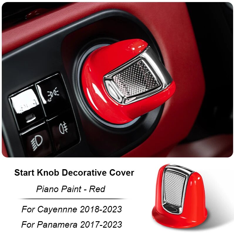 Для Porsche Cayenne 9YA.1 Panamera 971 2017-2023 многоцветная кнопка зажигания Red, Красный