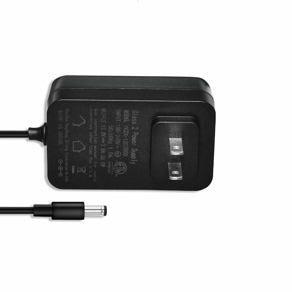 Компактный адаптер питания 36W DC12V3A с разъемом 5.5x2.5mm, огнестойкий дизайн, кабель 1.2M, ДК 5,5х2,5 - 12V3A