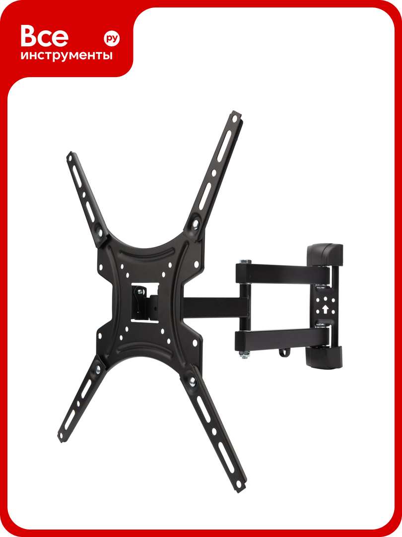 Наклонно-поворотный кронштейн для телевизора 13'-65' Rexant 38-0080 надежной конструкции