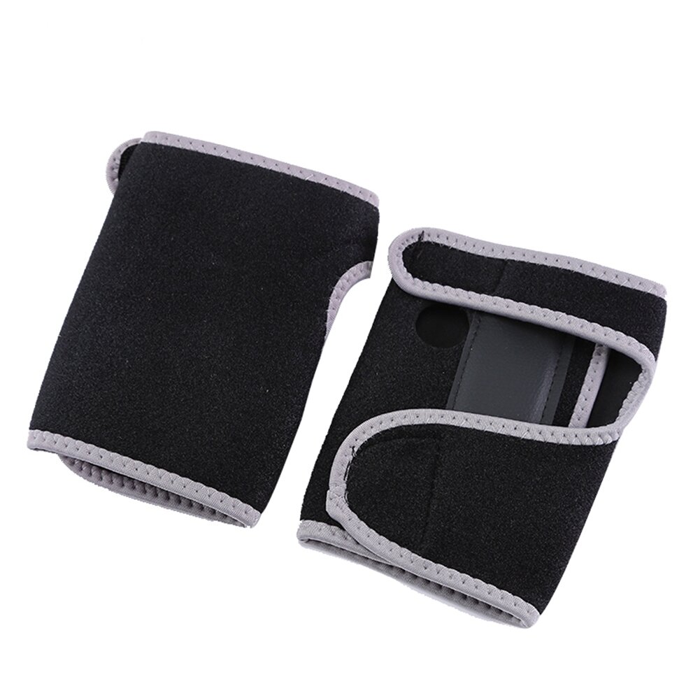 Спортивные бинты для запястий, обмотки для ладоней, эластичные бинты для тяжелой атлетики, напульсники, поддержка и защита для кисти (черно-серые, размер L)