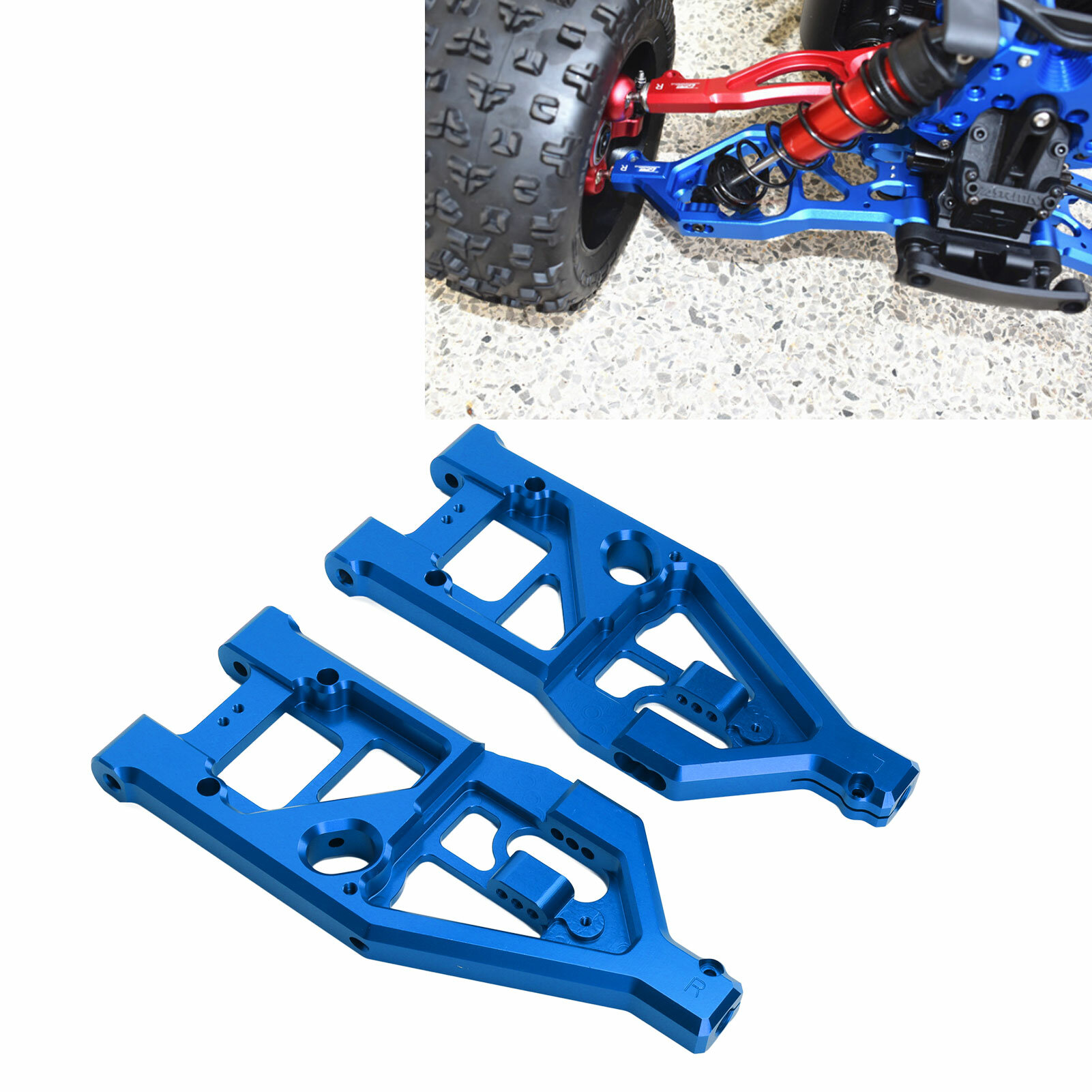 Алюминиевый нижний рычаг передней подвески для ARRMA 1/5 Outcast и Kraton 8S, темно-синий