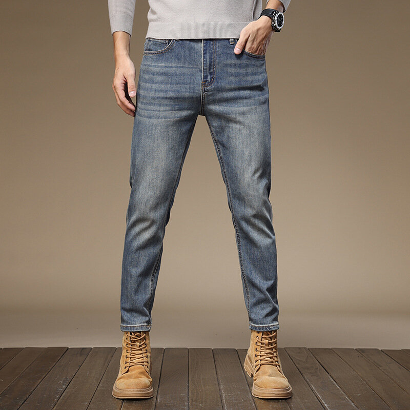 Мужские джинсы Чистый цвет / прямые B1, LI Mall талии_36