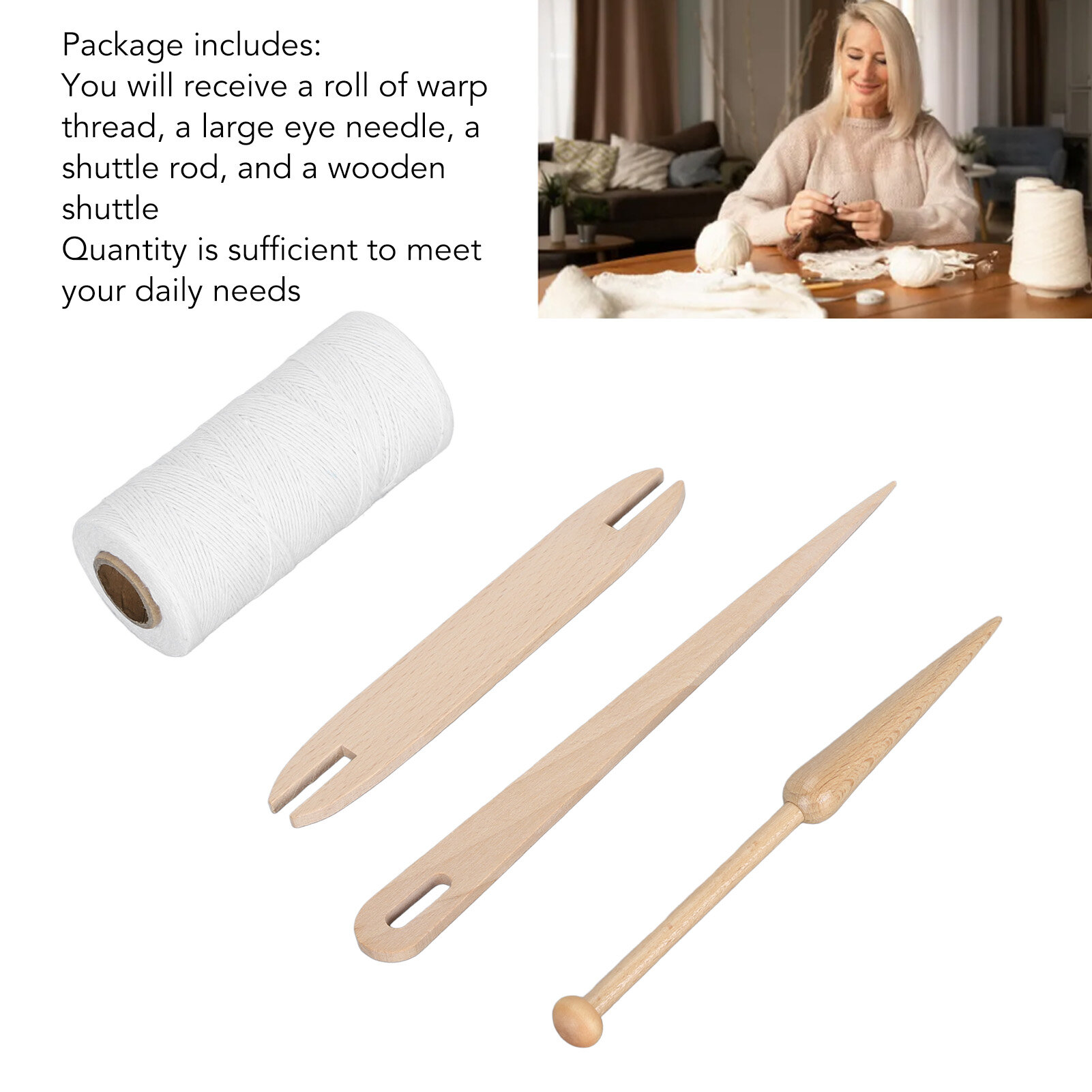 Набор нитей основы для ткацкого станка, портативный, износостойкий, из чистого хлопка, легкий, нить основы для ткачества «сделай сам», 1 мм, для ткацкого станка