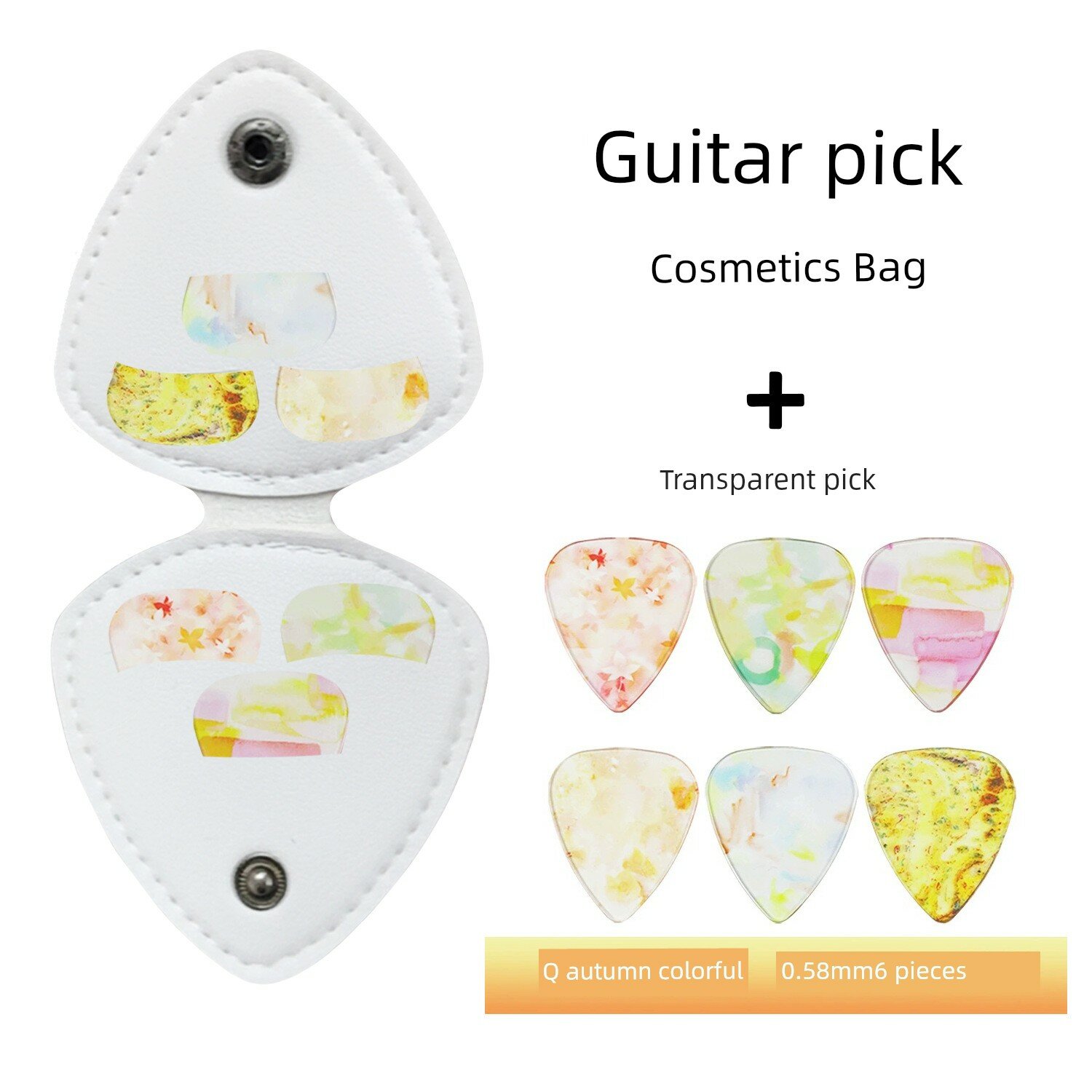 Набор чехлов Taobao Plectrum, для гитары, белые, кожаные, осенняя тематика, 6 шт