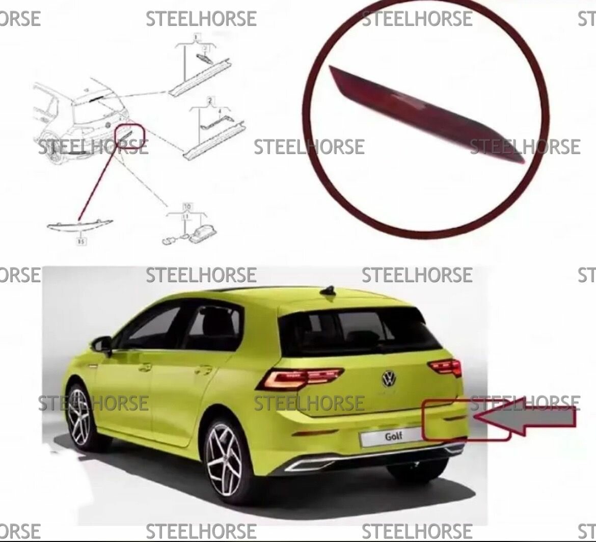 Отражатель в бампер задний правый VW Golf VII 2012-2020