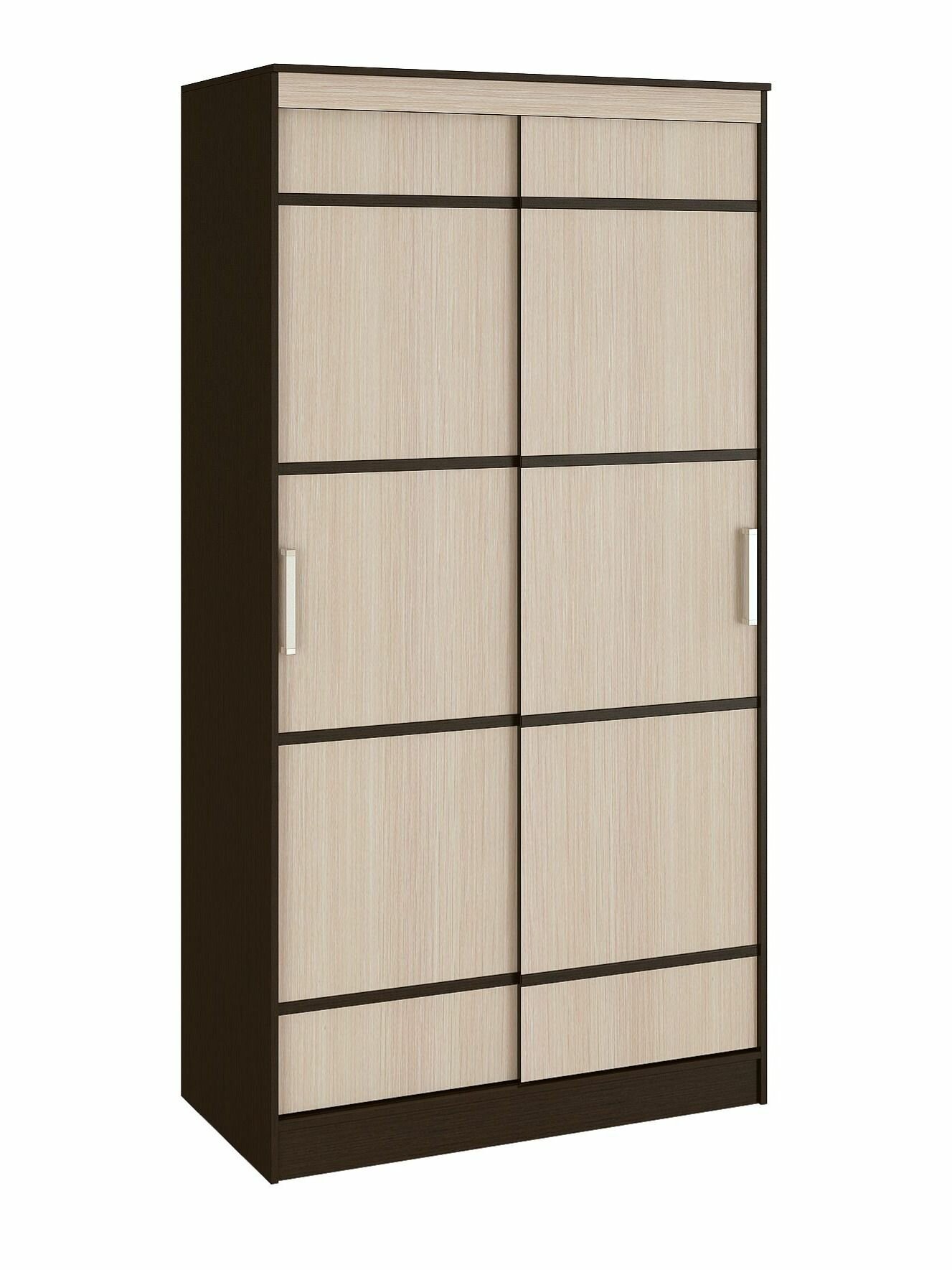 Шкаф-купе Сакура 1140х2220х610 (Дуб беленый/венге) МИФ