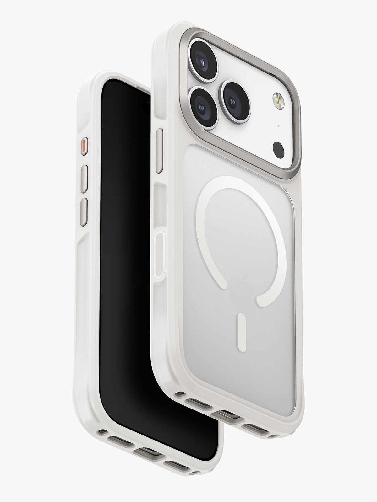 Чехол Uniq на iPhone 17 Pro, Veren с магнитами MagSafe, с усиленной защитой ShockProof, белый
