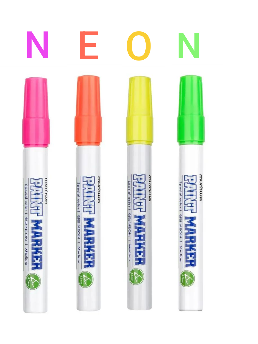 Маркер-краска (лаковый) MunHwa, 4.5 мм, нитро-основа неон микс.