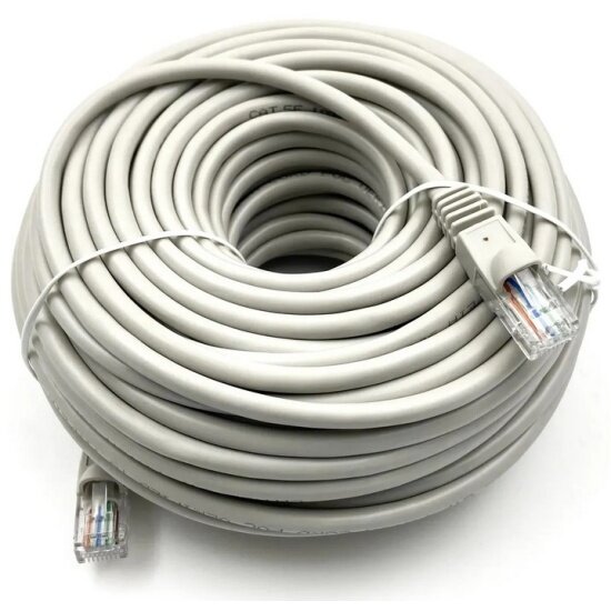 Патч-корд Buro UTP-5E-25M-G UTP 4 пары cat.5E CCA molded 25м серый